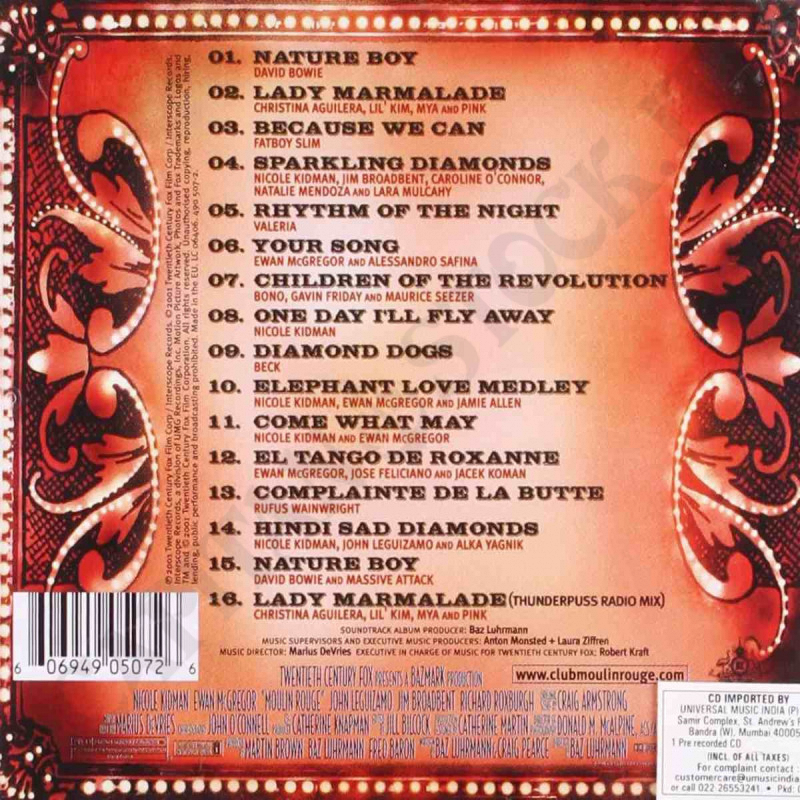 Moulin Rouge Original Soundtrack CD | CapitanStock
